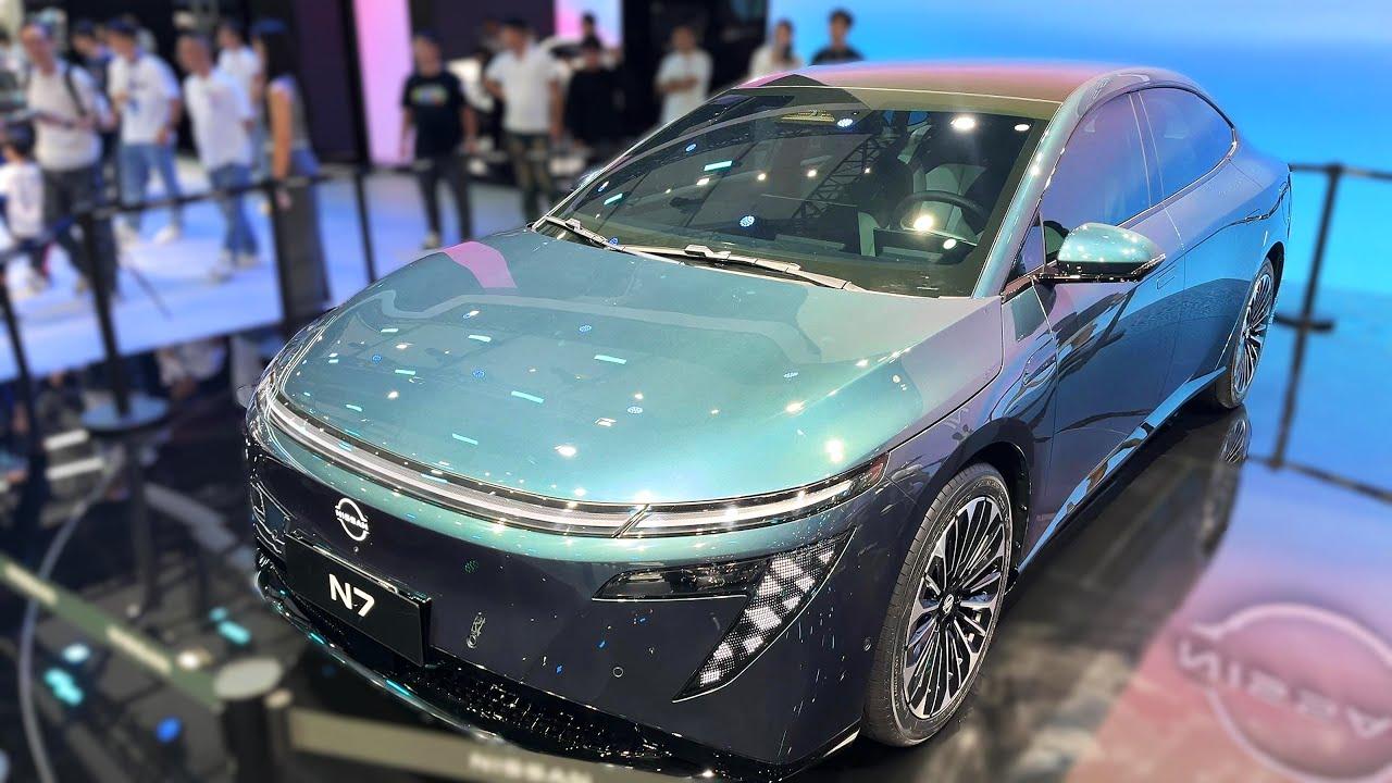 Видеообзор экстерьера и интерьера нового седана Nissan N7 EV 2025 года | Автомобили из Китая